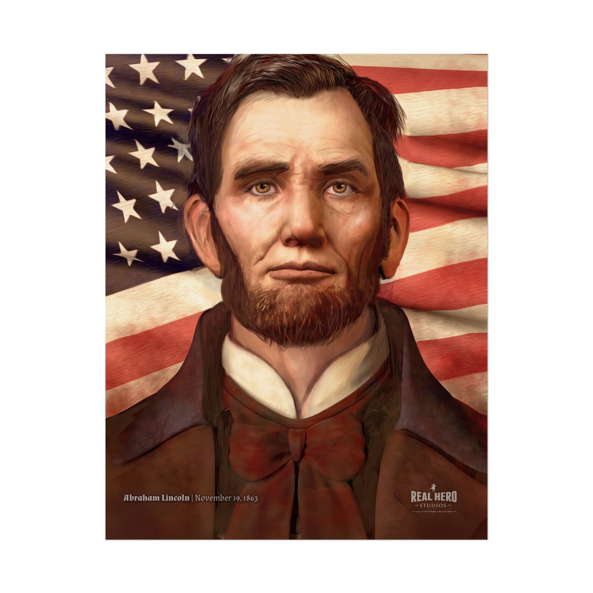 Poster | Abraham Lincoln – Real Hero Studios