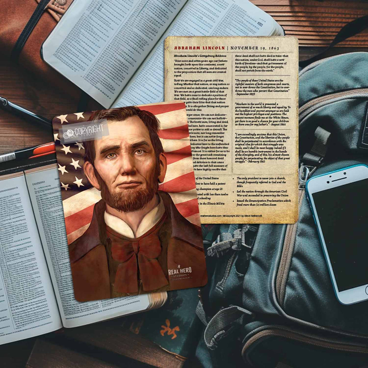 Abraham Lincoln | Card – Real Hero Studios